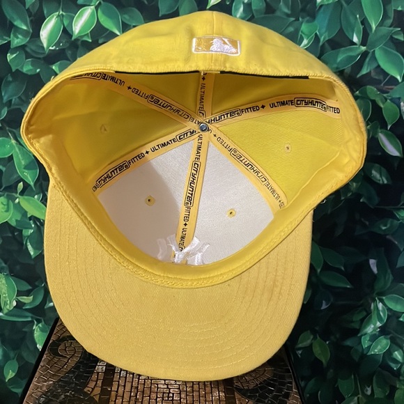 City Hunter Cap | Accessories | Yellow And White Ny Fitted Hat | Poshmark